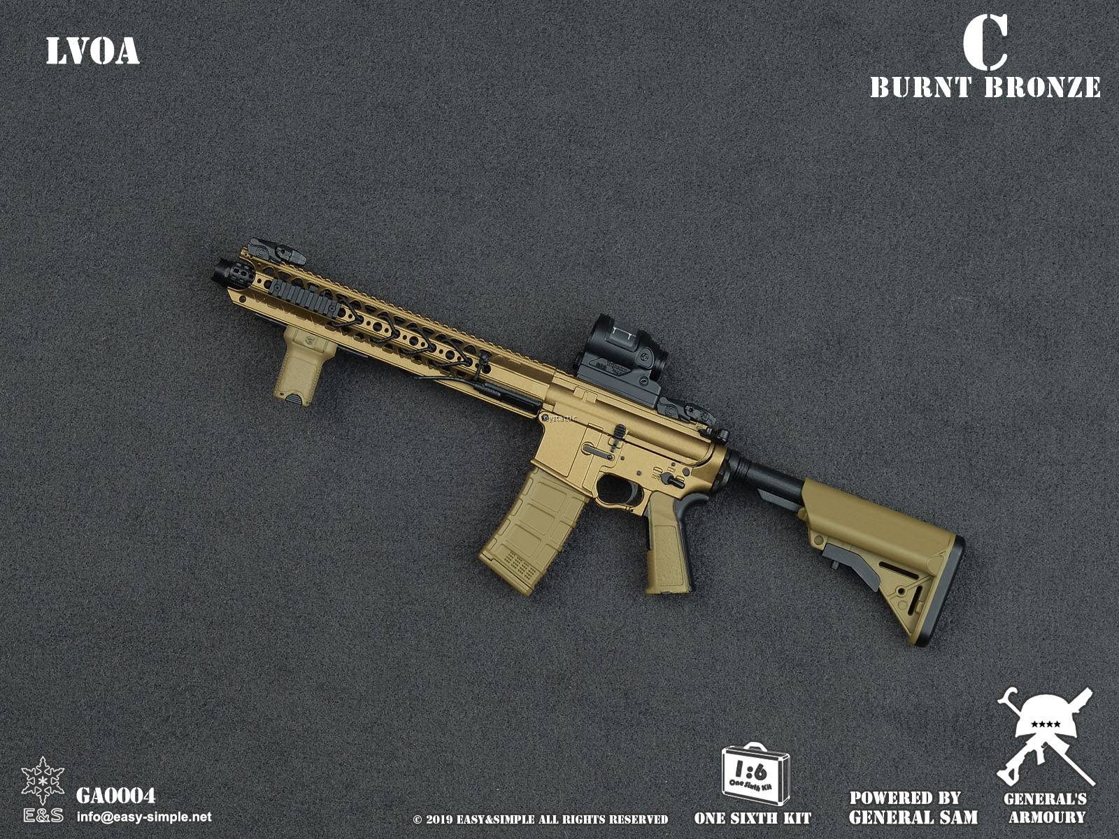 General's Armoury GA0004 1/6 LVOA Rifle - Burnt Bronze