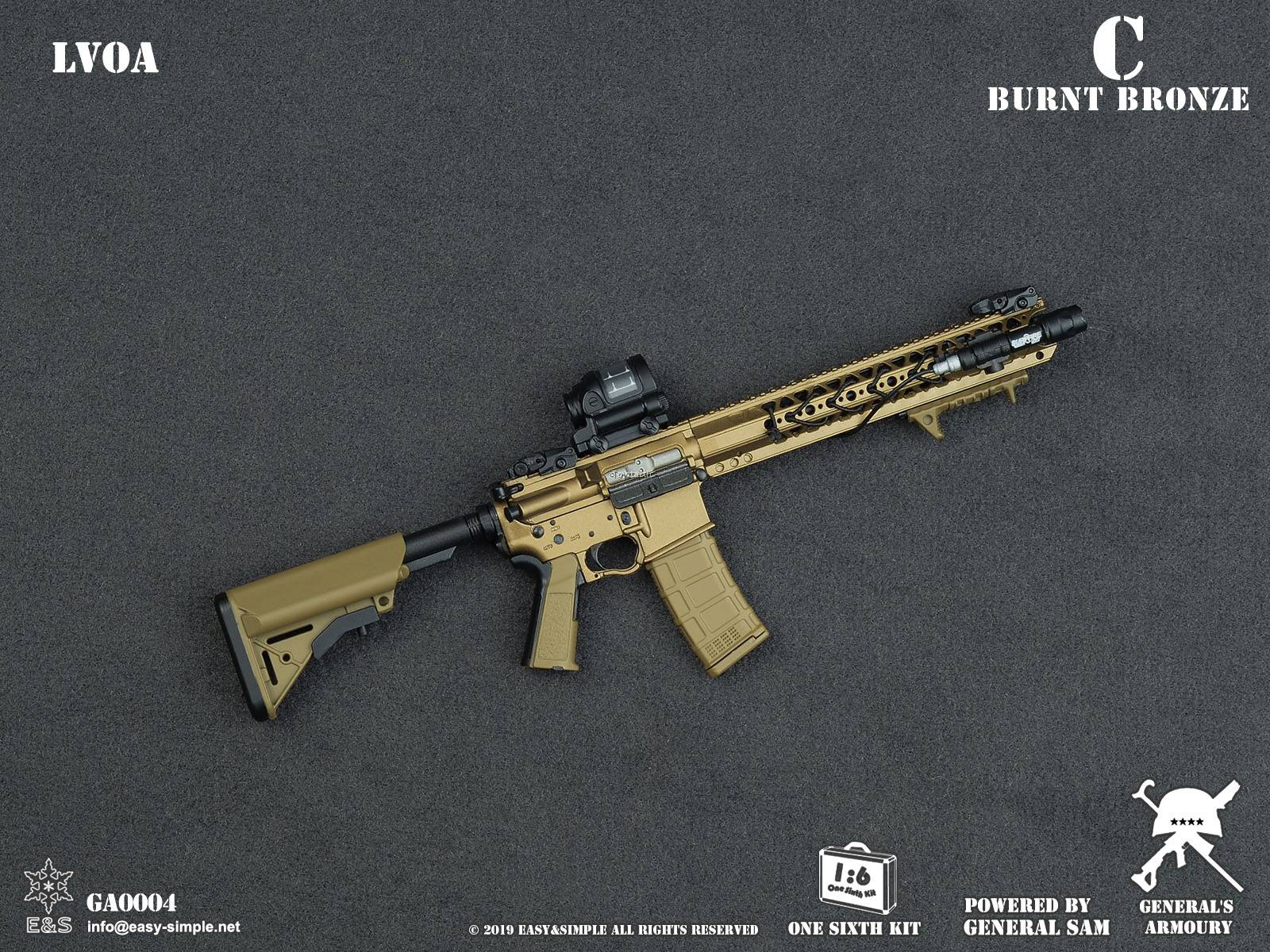 General's Armoury GA0004 1/6 LVOA Rifle - Burnt Bronze