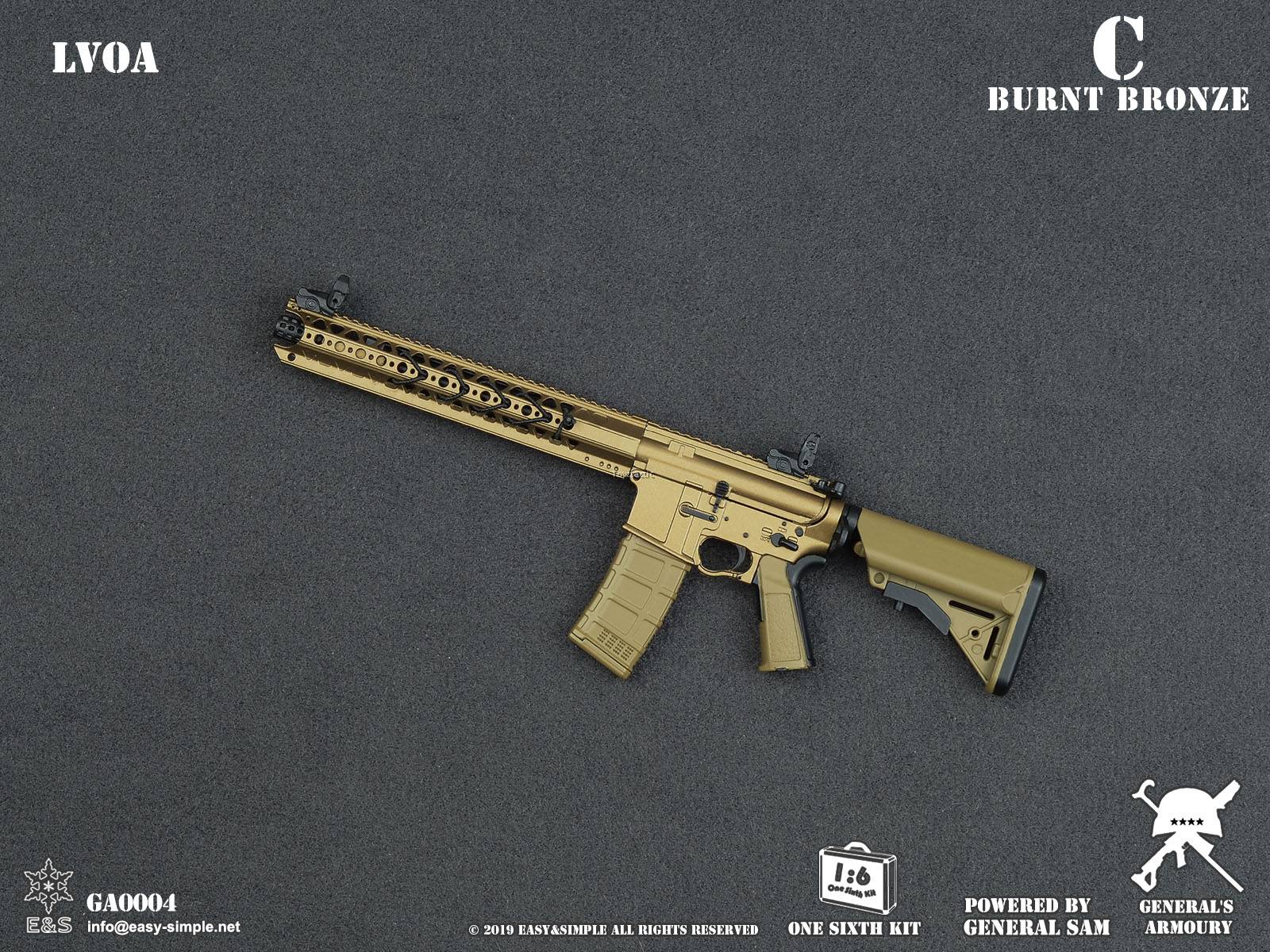 General's Armoury GA0004 1/6 LVOA Rifle - Burnt Bronze