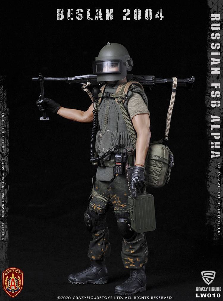 Crazy Figure LW010 1/12 Russian Alpha Special Forces Machine Gunner