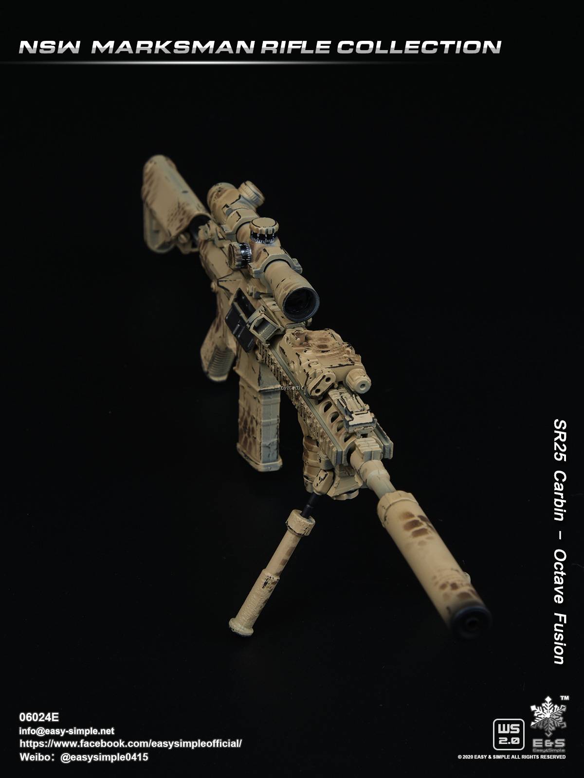 Easy & Simple 06024 1/6 NSW Marksman Rifle Collection - 6 Individual Rifle