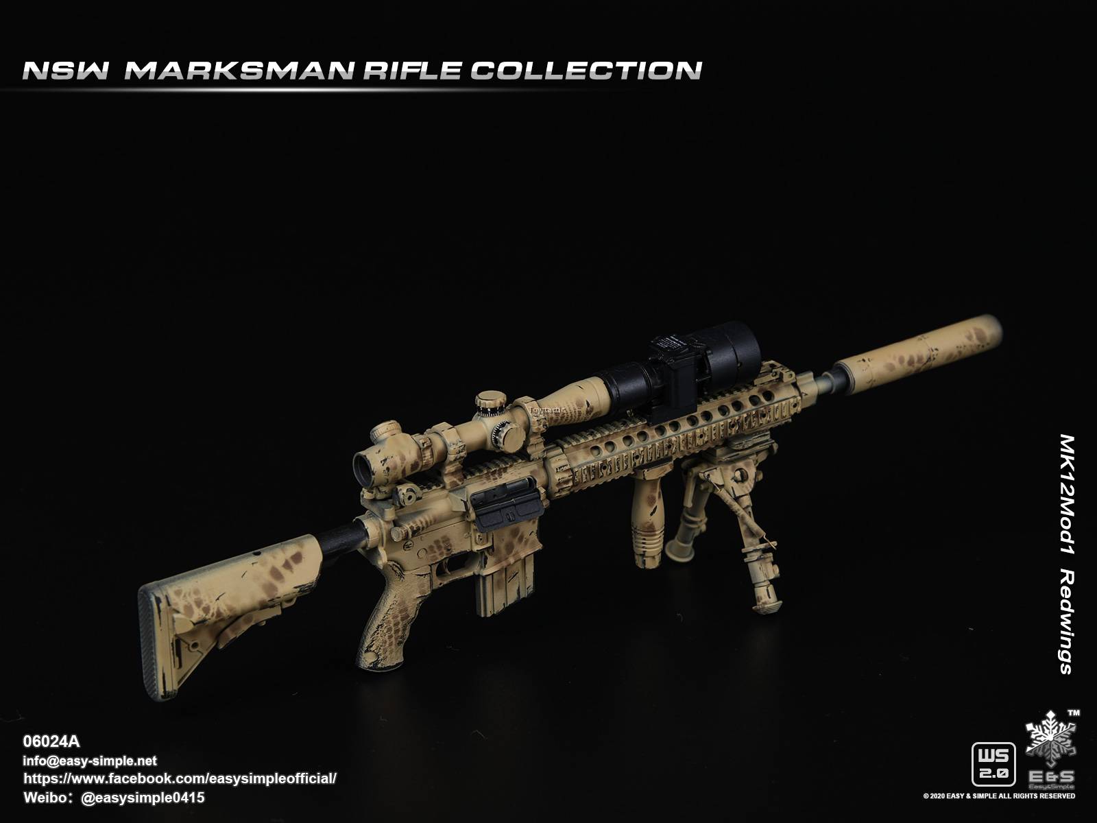 Easy & Simple 06024 1/6 NSW Marksman Rifle Collection - 6 Individual Rifle