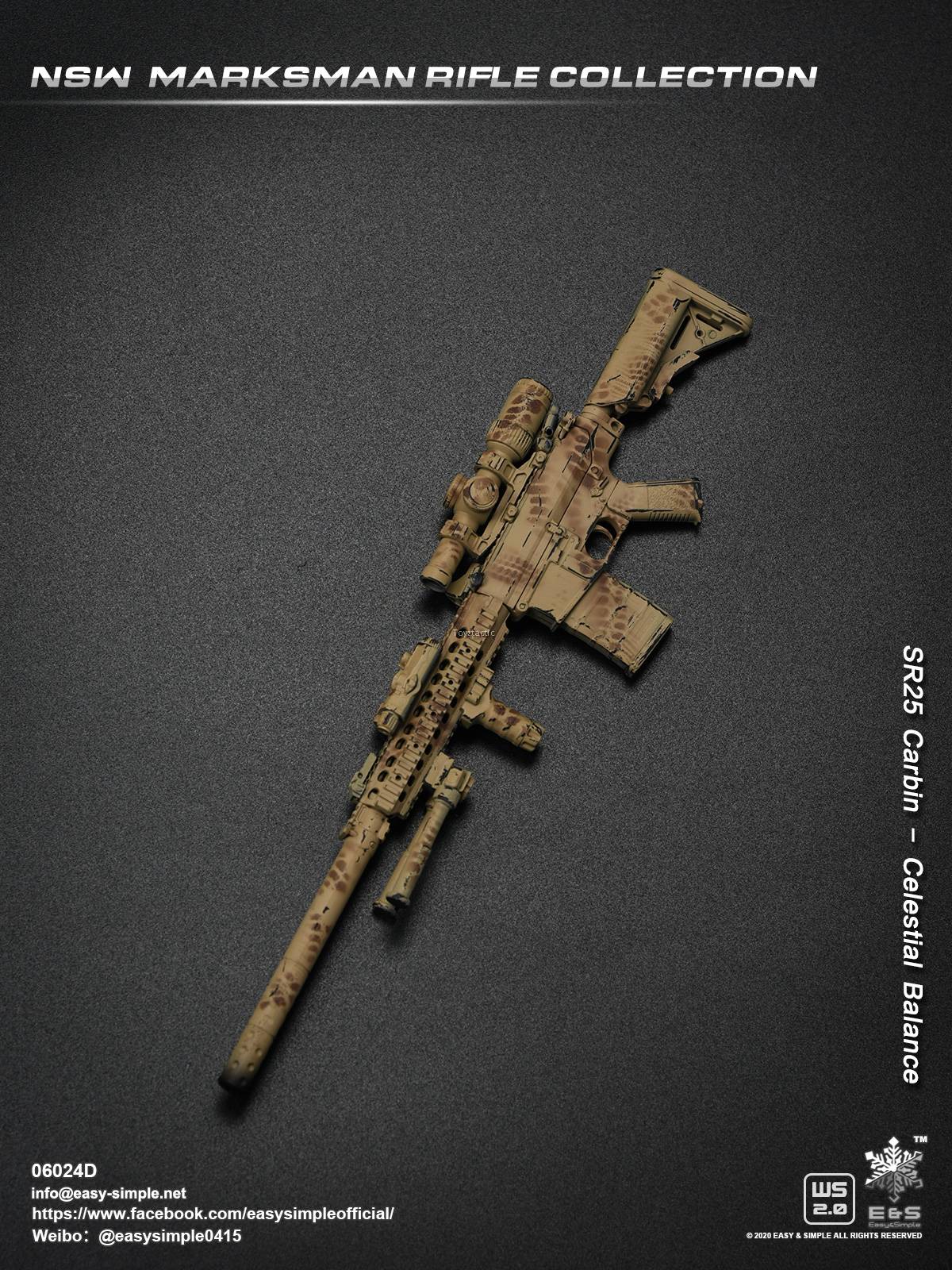 Easy & Simple 06024 1/6 NSW Marksman Rifle Collection - 6 Individual Rifle