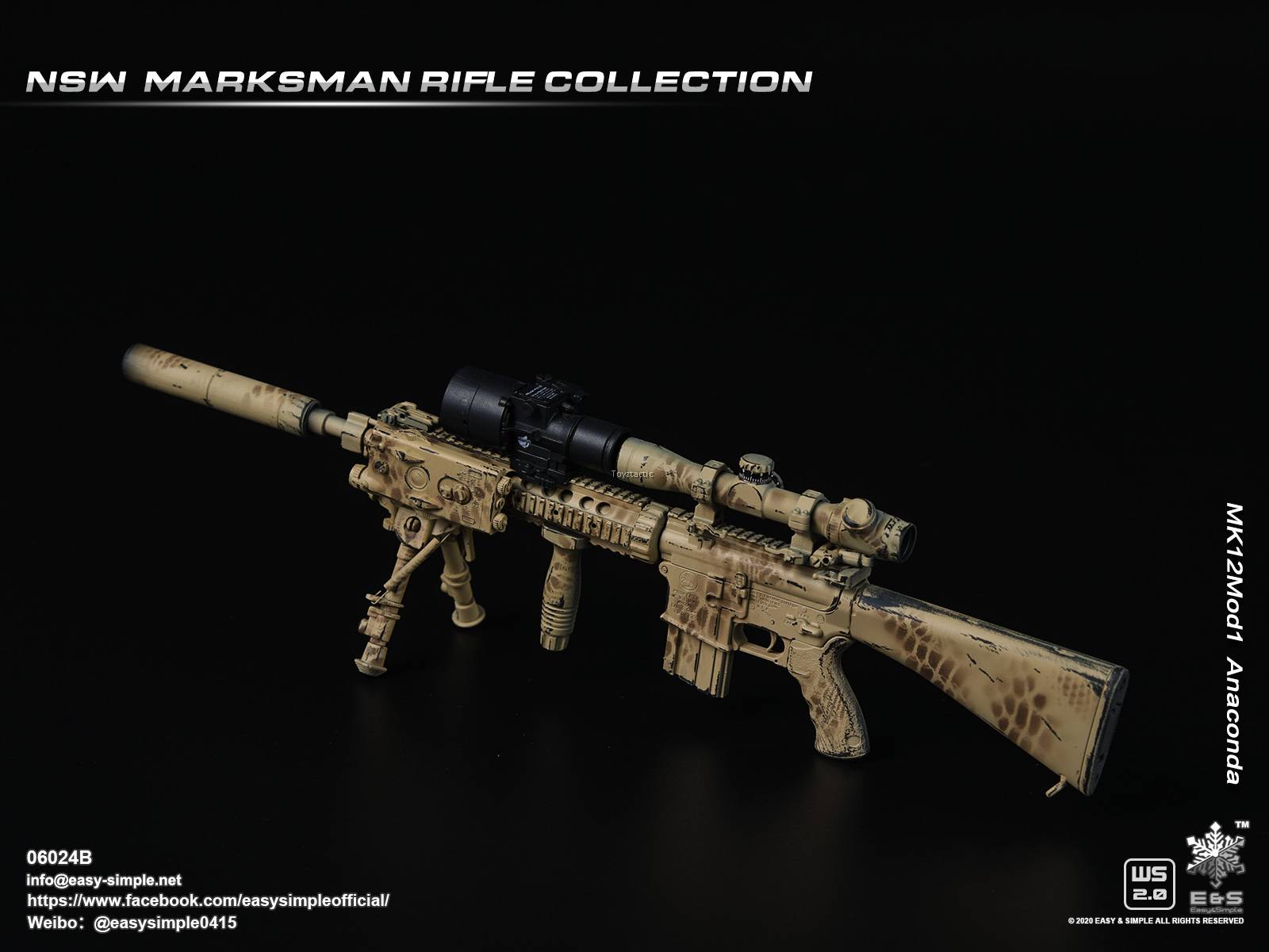 Easy & Simple 06024 1/6 NSW Marksman Rifle Collection - 6 Individual Rifle