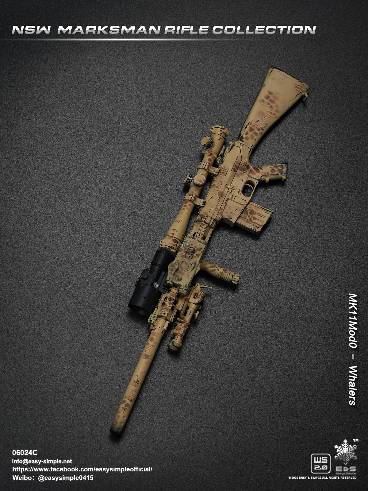 Easy & Simple 06024 1/6 NSW Marksman Rifle Collection - 6 Individual Rifle