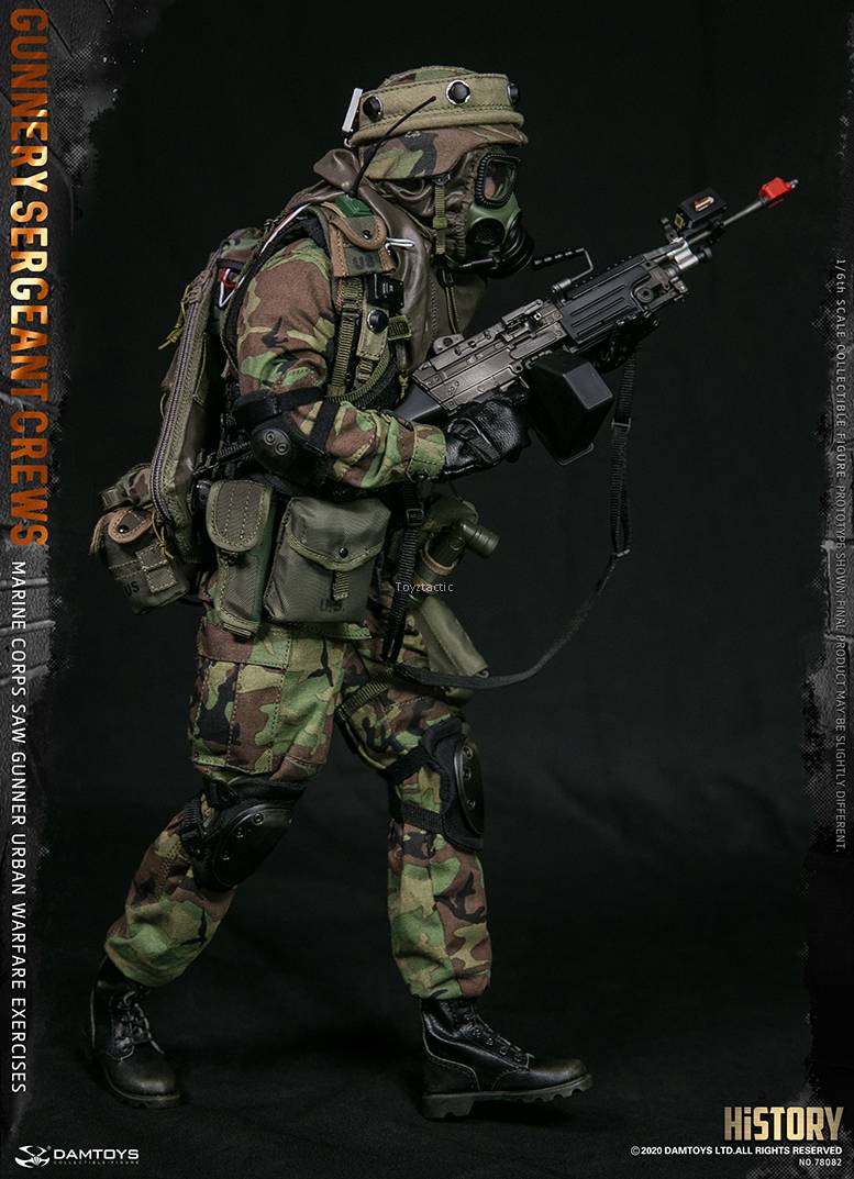 DAMTOYS 78082 1/6 Marine Corps SAW GUNNER Urban Warfare Exercises ...