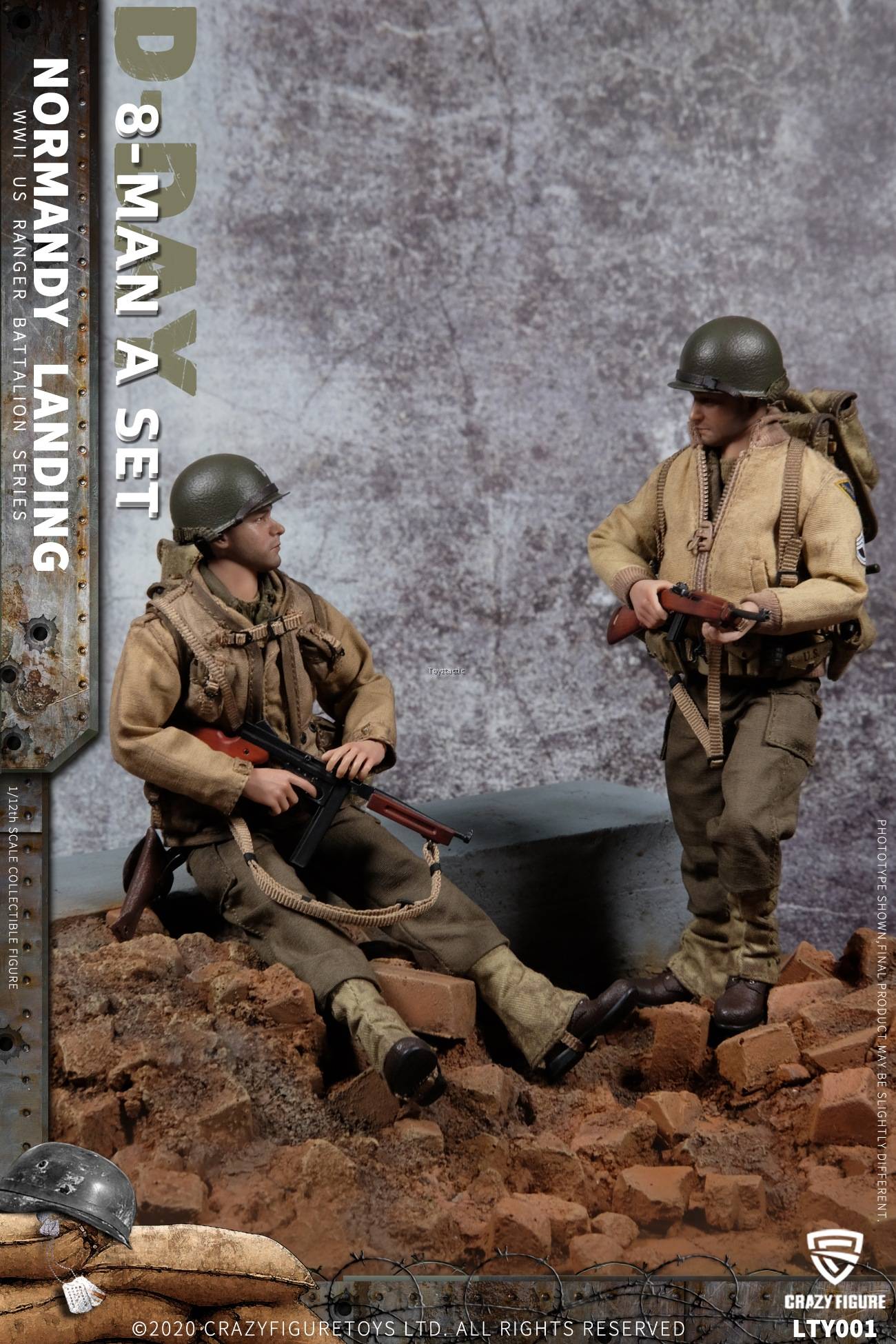 (PREORDER) Crazy Figure LTY001 1/12 WWII U.S. Army On D-Day Deluxe ...