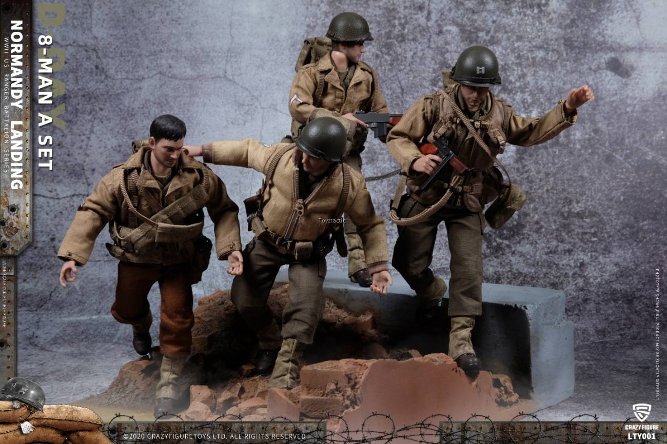 (PREORDER) Crazy Figure LTY001 1/12 WWII U.S. Army On D-Day Deluxe ...