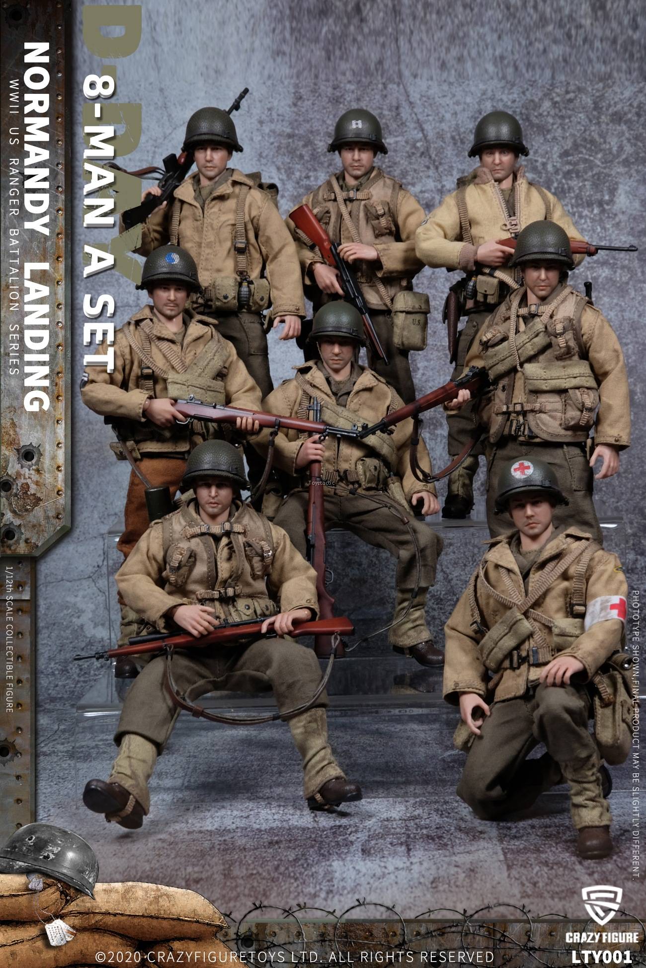 (PREORDER) Crazy Figure LTY001 1/12 WWII U.S. Army On D-Day Deluxe ...