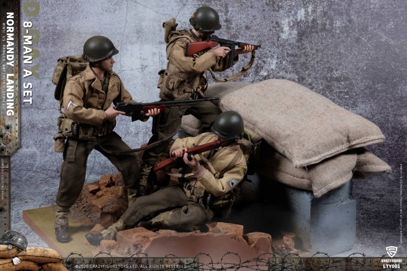 (PREORDER) Crazy Figure LTY001 1/12 WWII U.S. Army On D-Day Deluxe ...