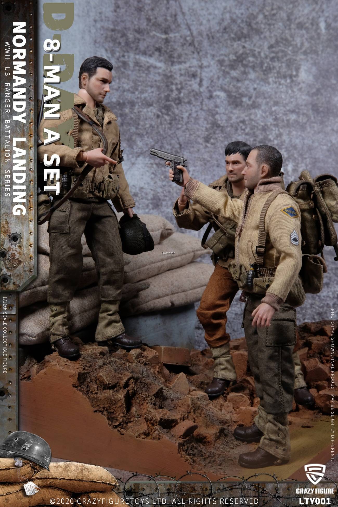 (PREORDER) Crazy Figure LTY001 1/12 WWII U.S. Army On D-Day Deluxe ...