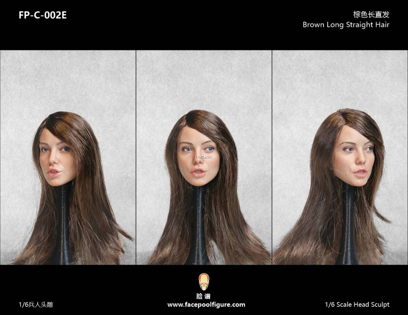 FACEPOOLFIGURE FP-C-002 Root Hair Female Head Sculpt with Expression ...