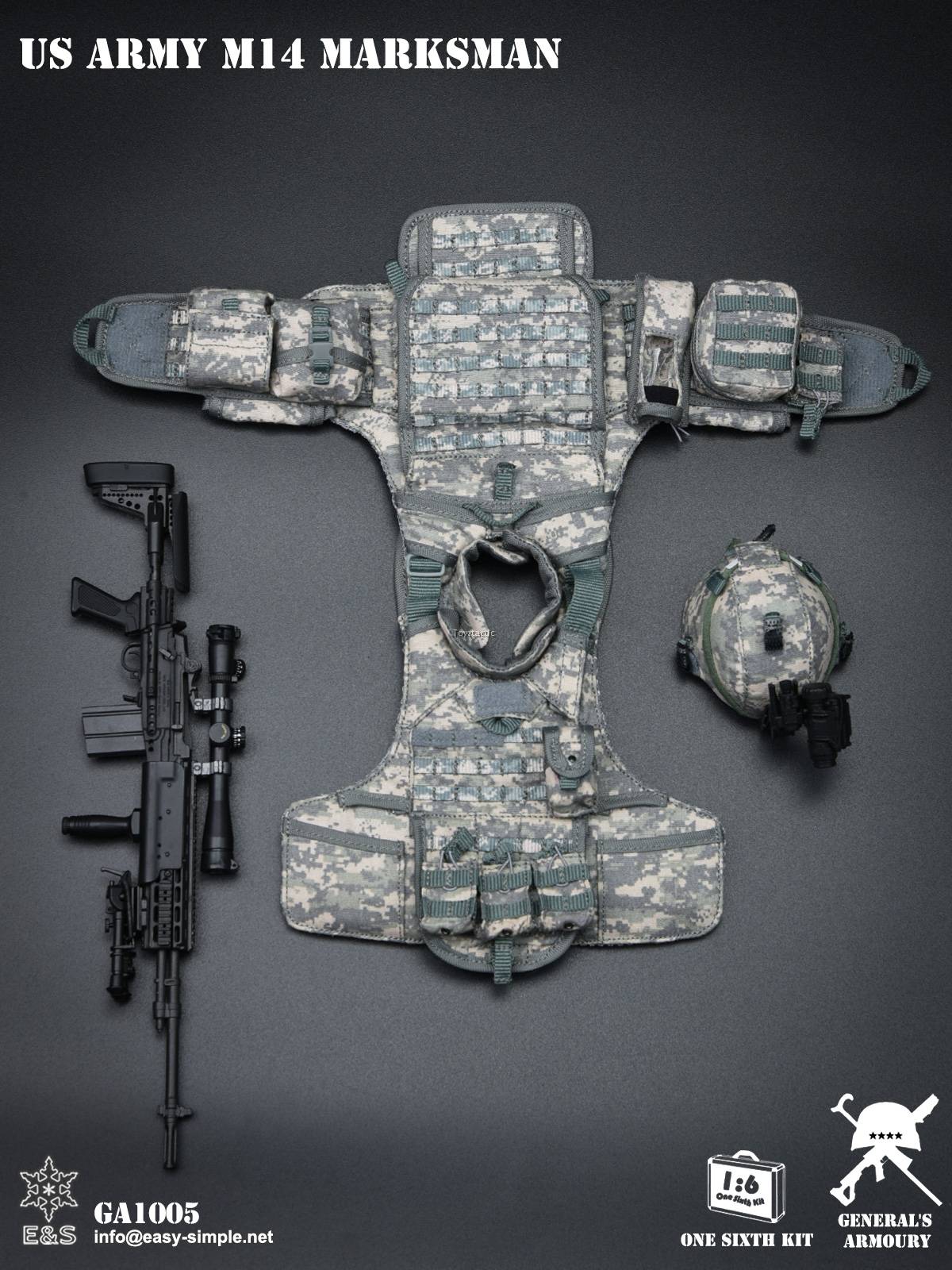 GENERAL'S ARMORY GA1005 1/6 US Army M14 Marksman