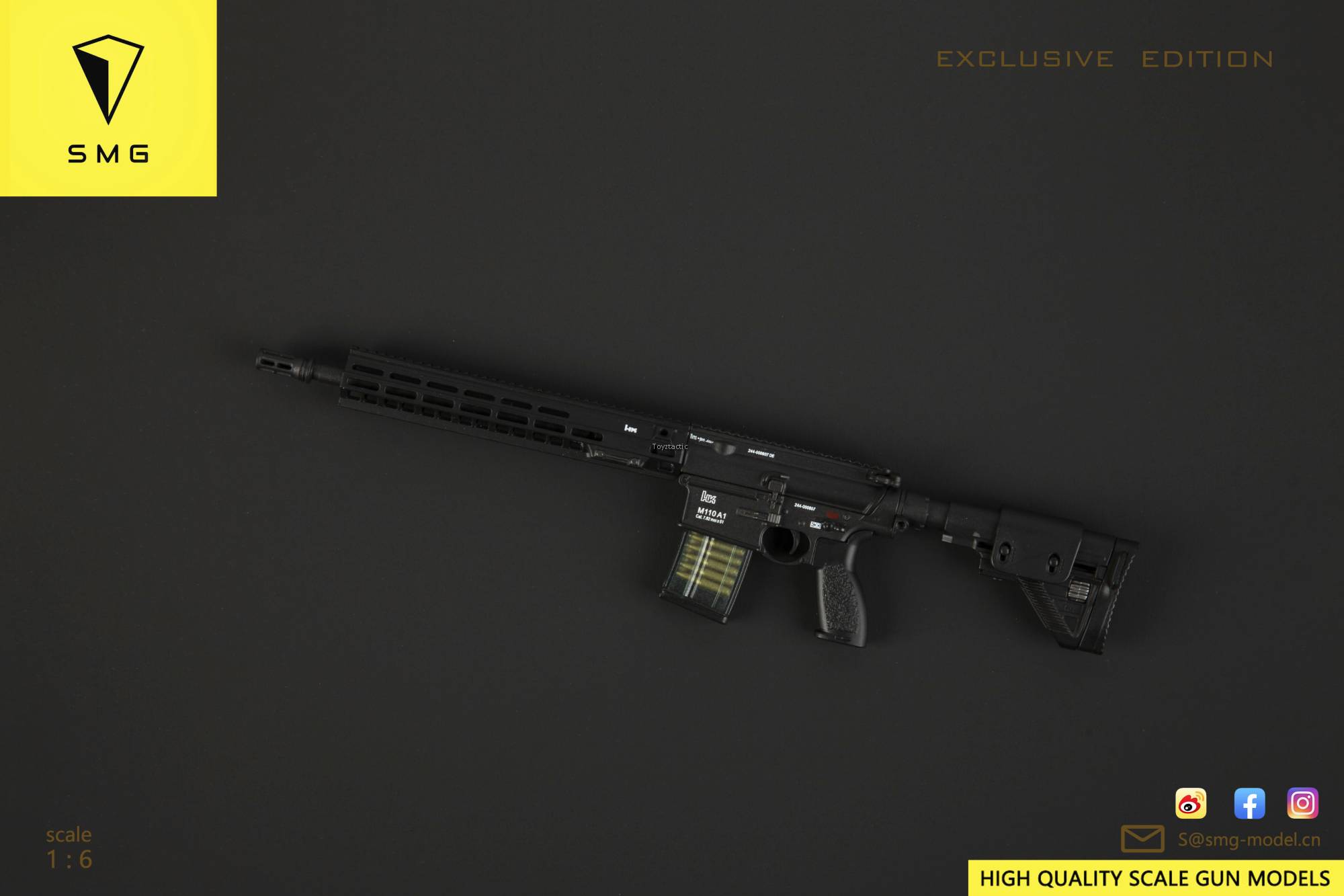 SMG 02-3002 1/6 m110A1 CSASS Sniper Rifle - Black