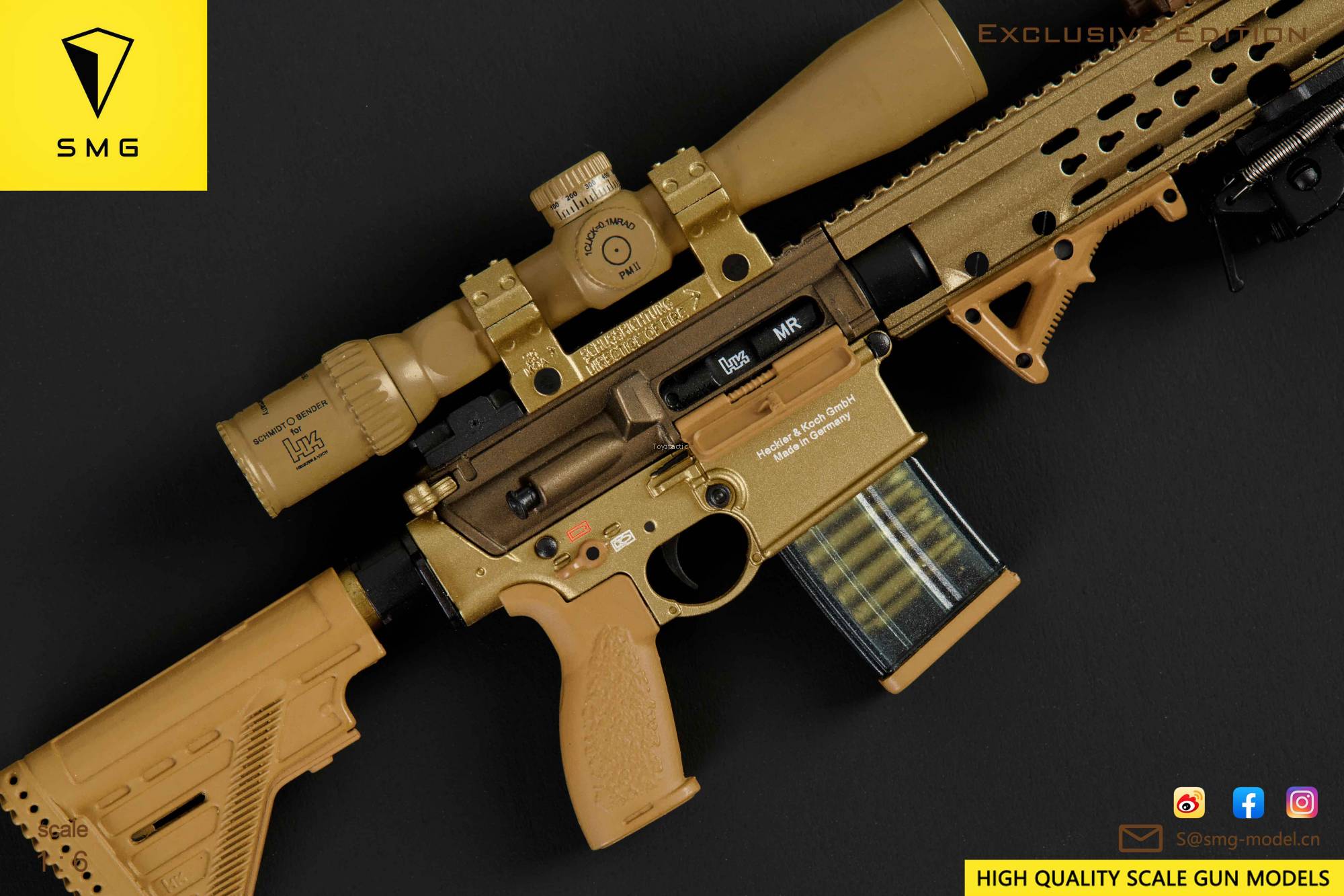 SMG02-4001 1/6 MR308 High Quality Scale Gun Models Exclusive Edition