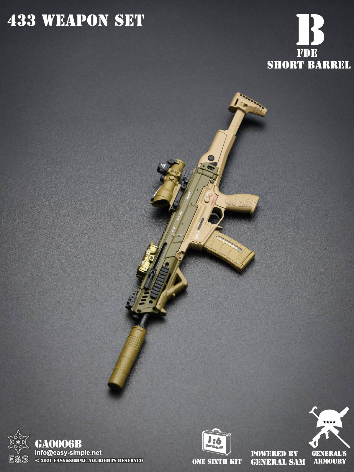 General's Armory GA0006 1/6 HK 433 Weapon Set - Type B
