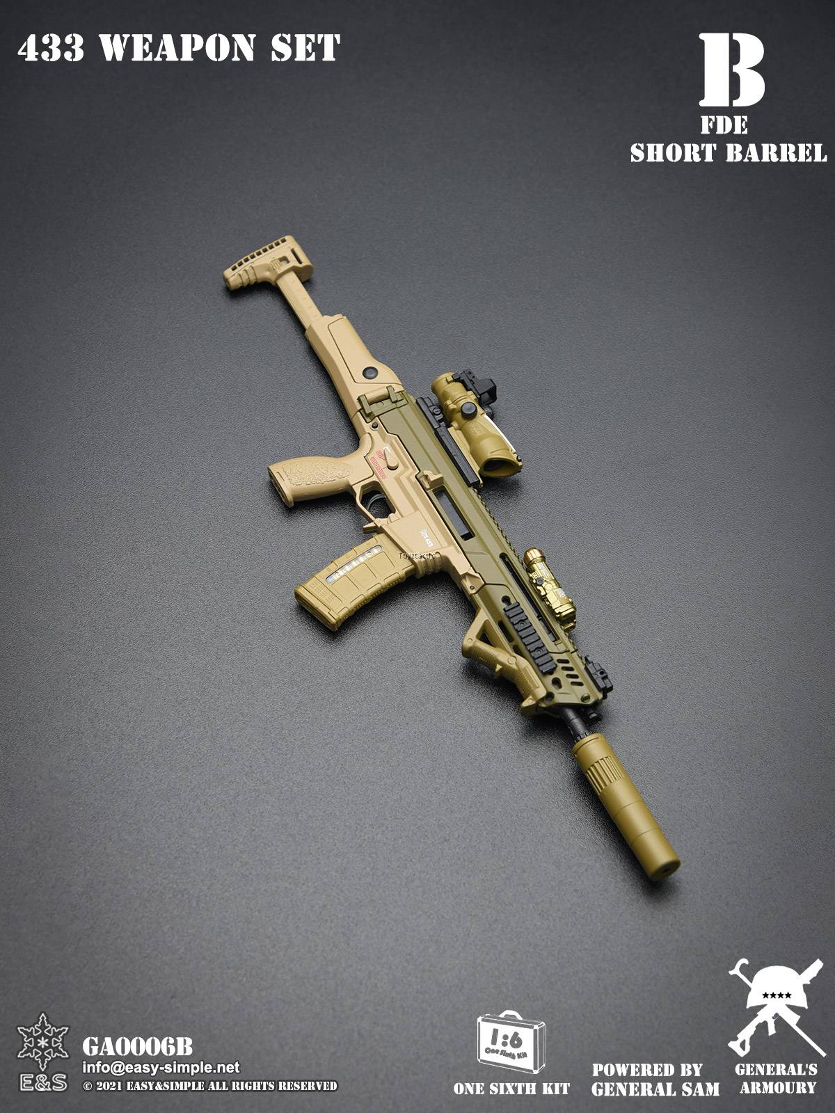 General's Armory GA0006 1/6 HK 433 Weapon Set - Type B