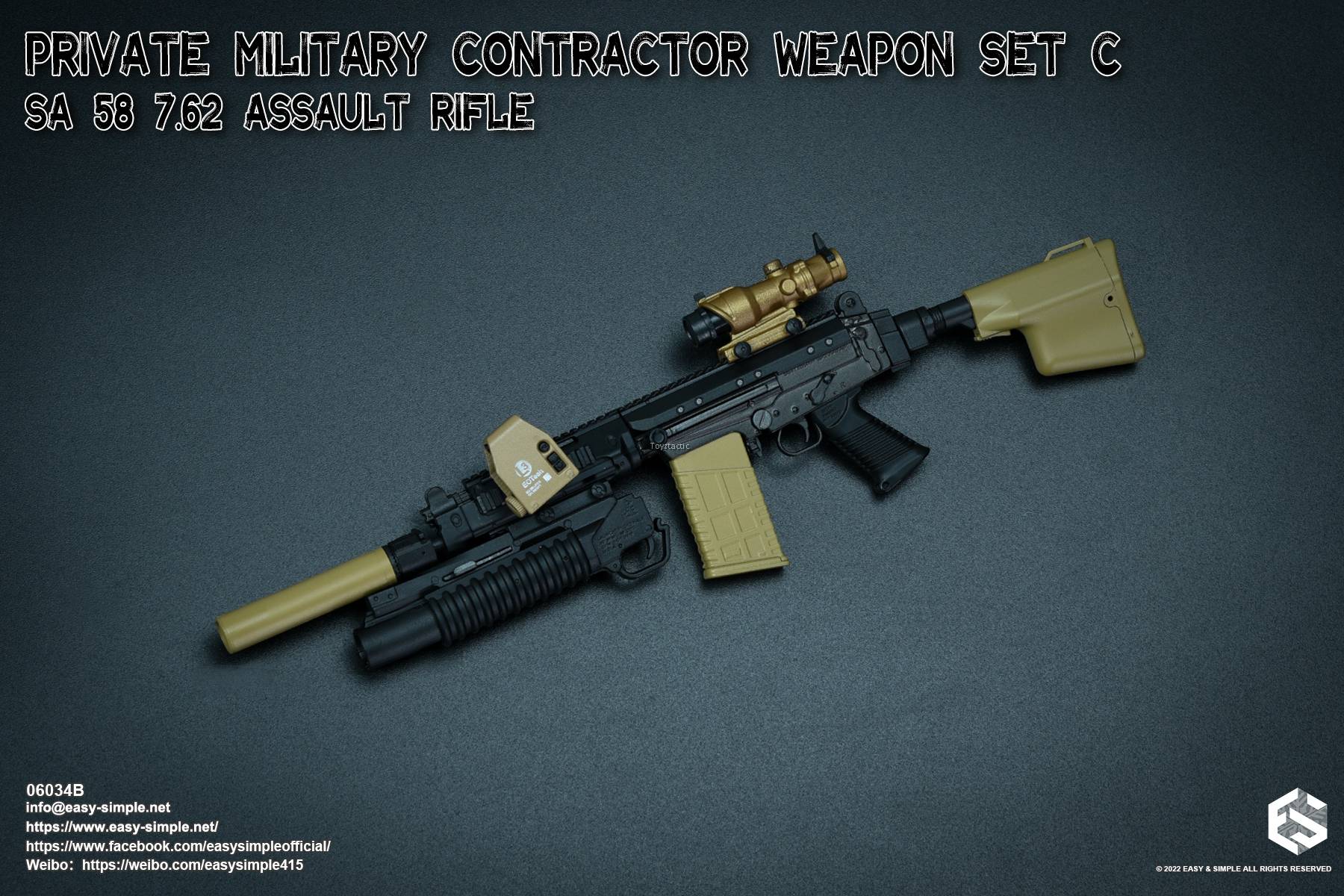 EASY & SIMPLE 06034 1/6 Private Military Contractor Weapon Set C SA 58 ...