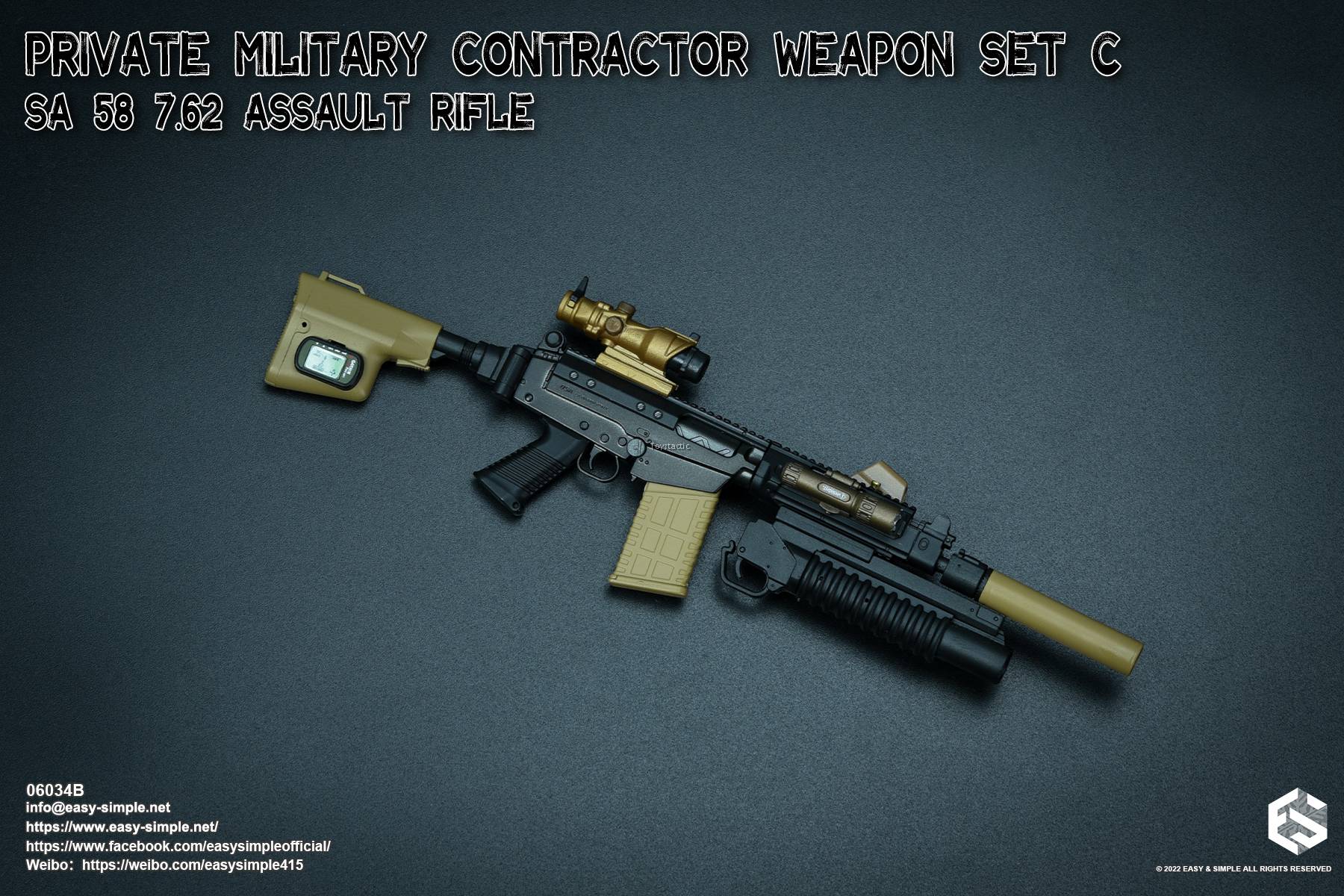 EASY & SIMPLE 06034 1/6 Private Military Contractor Weapon Set C SA 58 ...