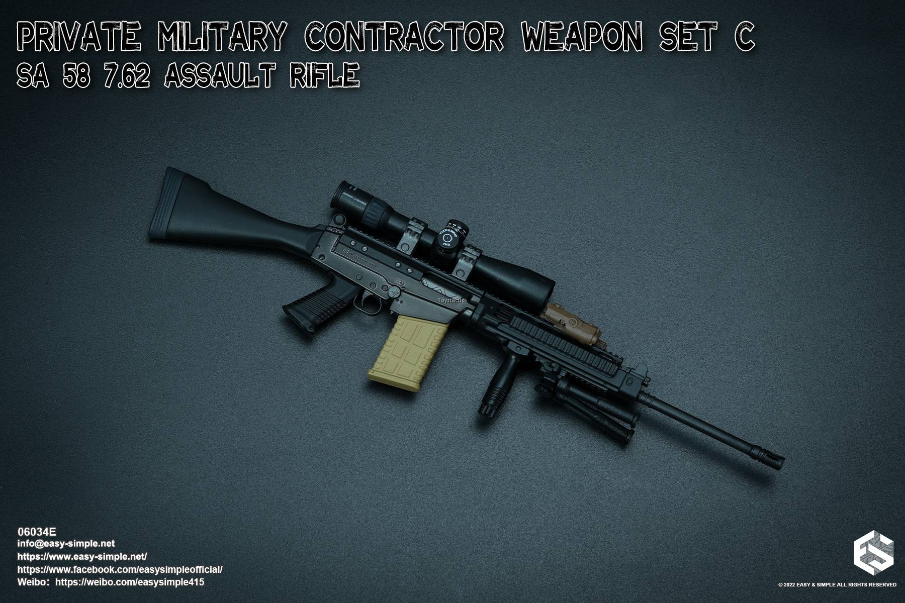 EASY & SIMPLE 06034 1/6 Private Military Contractor Weapon Set C SA 58 ...