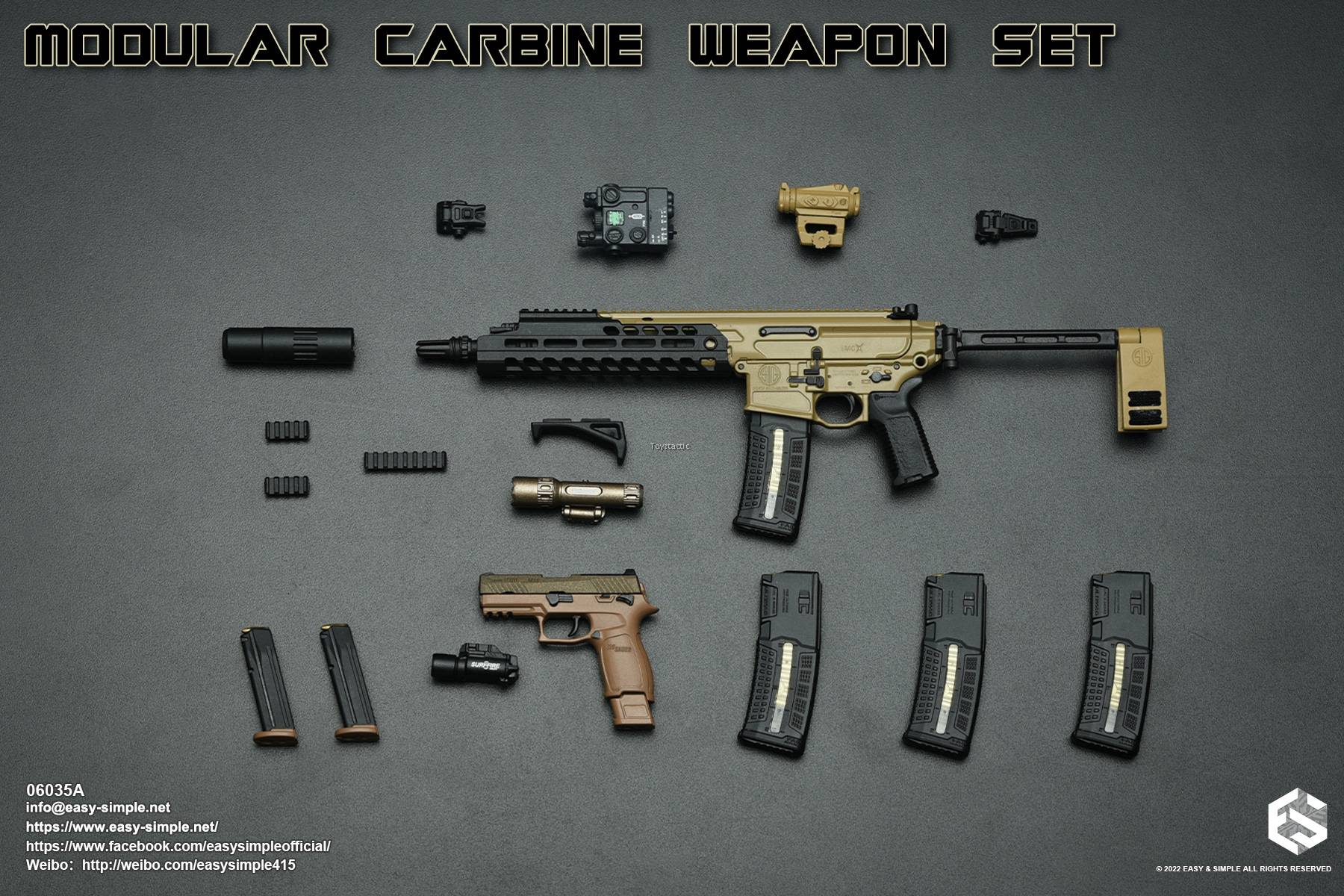 EASY&SIMPLE 06035 1/6 Modular Carbine Weapon Set - Type A