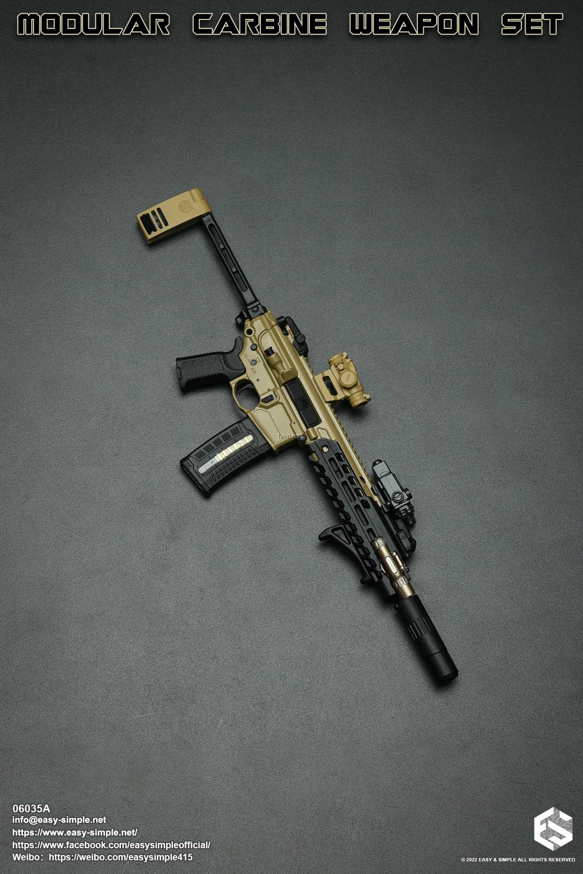 EASY&SIMPLE 06035 1/6 Modular Carbine Weapon Set - Type A