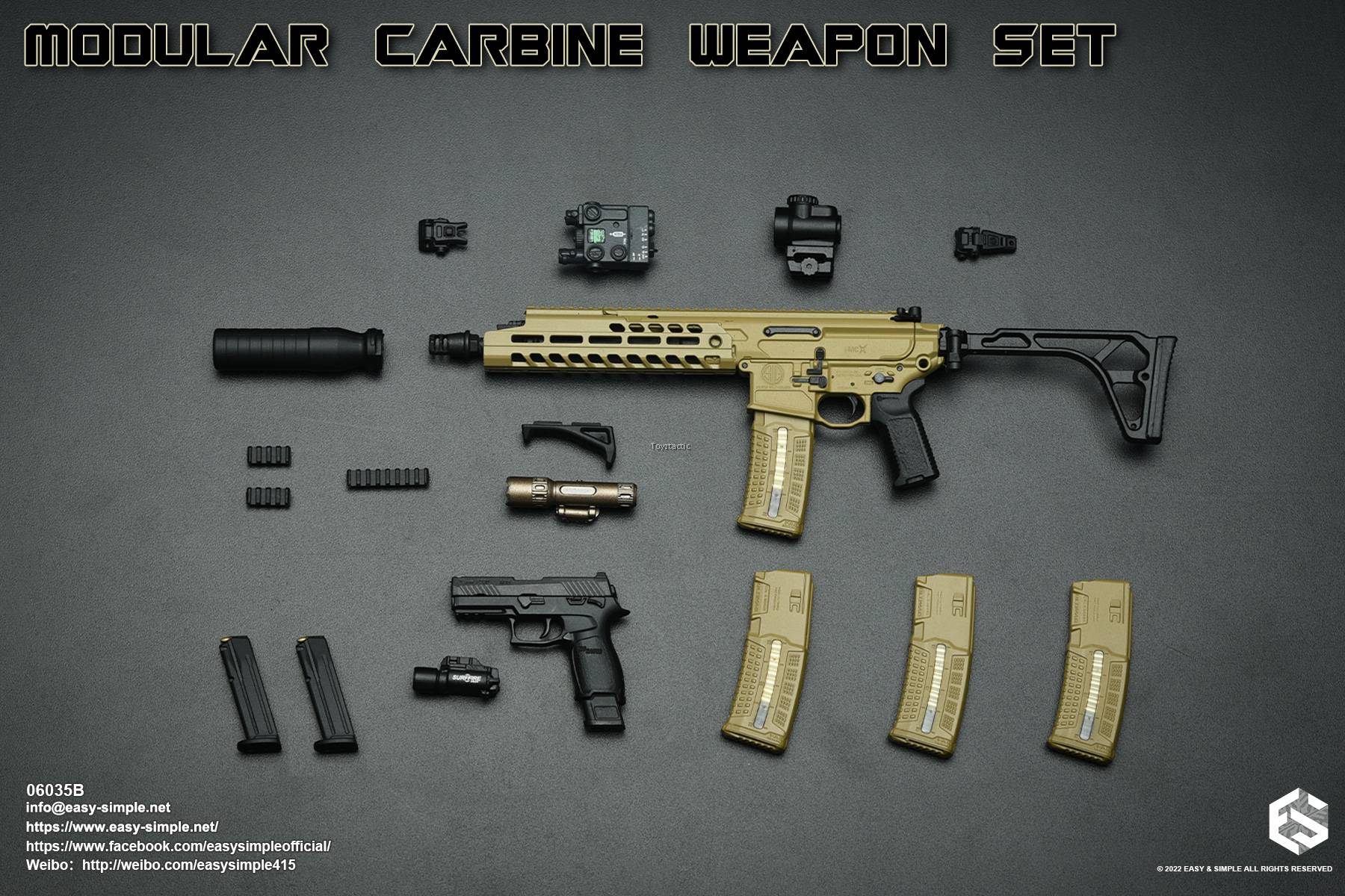 EASY&SIMPLE 06035 1/6 Modular Carbine Weapon Set - Type B