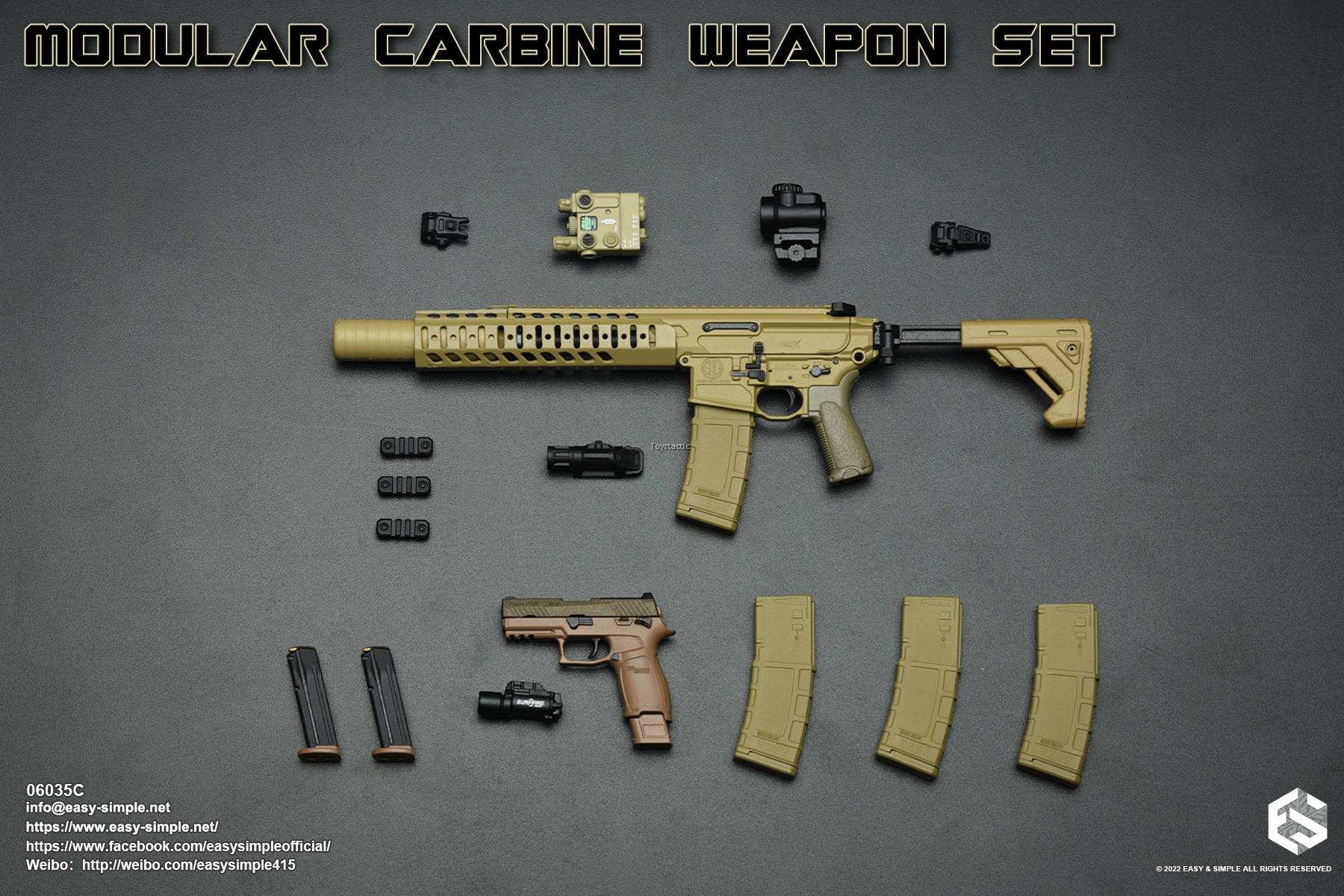 EASY&SIMPLE 06035 1/6 Modular Carbine Weapon Set - Type C