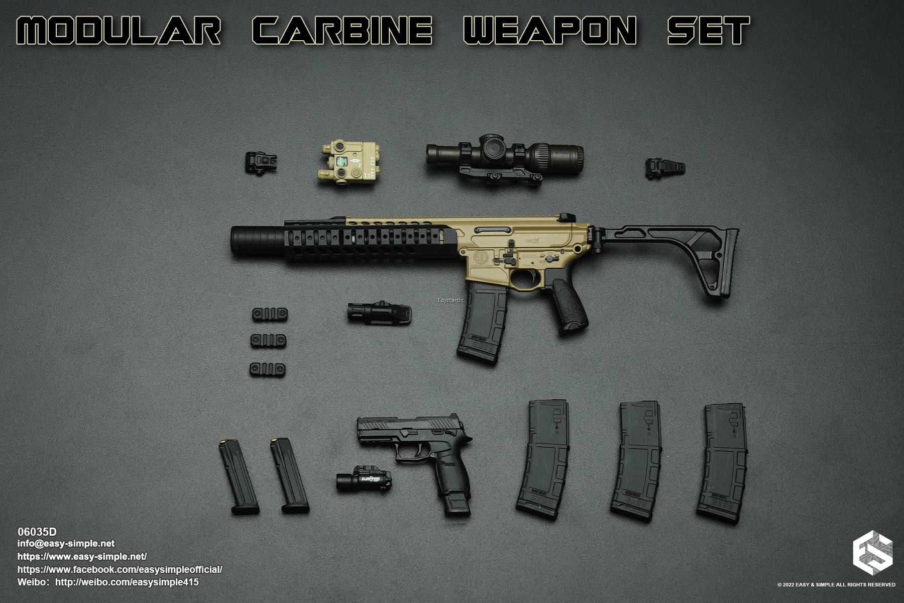 EASY&SIMPLE 06035 1/6 Modular Carbine Weapon Set - Type D