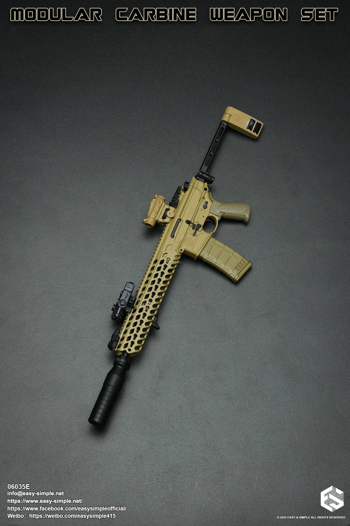 EASY&SIMPLE 06035 1/6 Modular Carbine Weapon Set - Type E