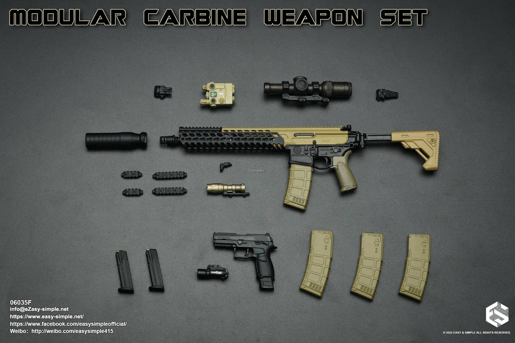 EASY&SIMPLE 06035 1/6 Modular Carbine Weapon Set - Type F