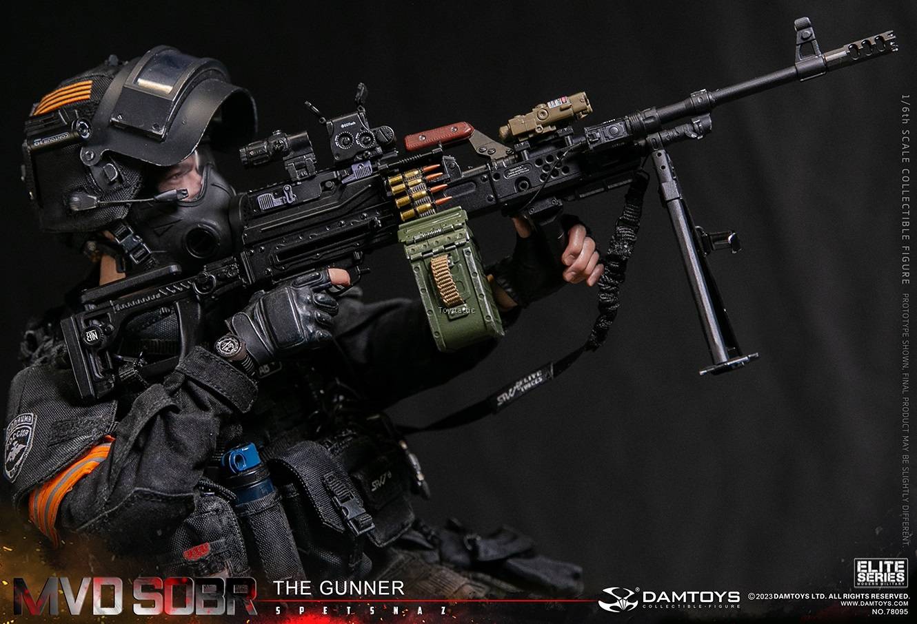 (PREORDER) DAMTOYS 78095 1/6 1/6 RUSSIAN SPETSNAZ MVD SOBR PKM GUNNER