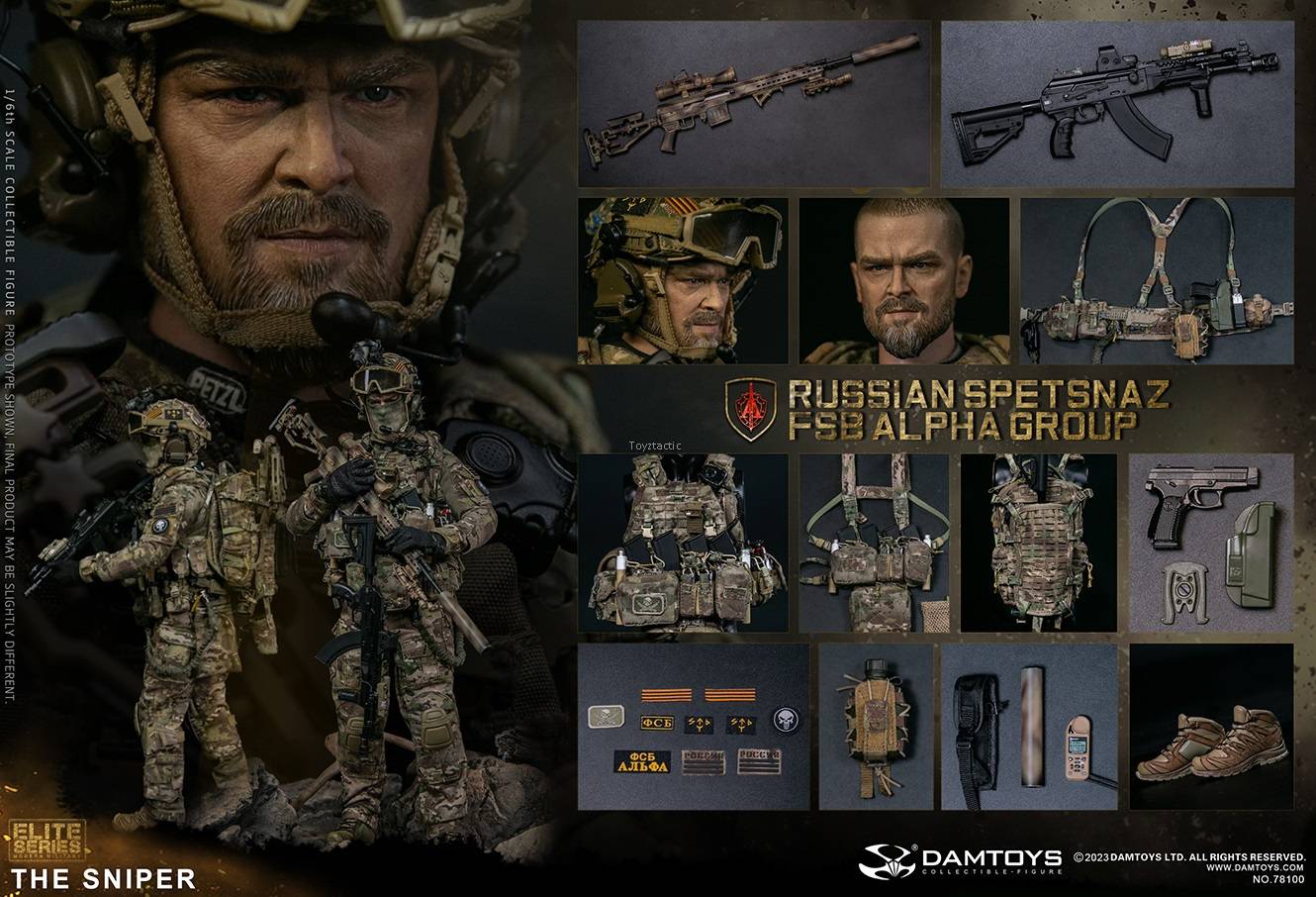 (PREORDER) DAMTOYS 78100 1/6 RUSSIAN SPETSNAZ FSB ALPHA GROUP SNIPER