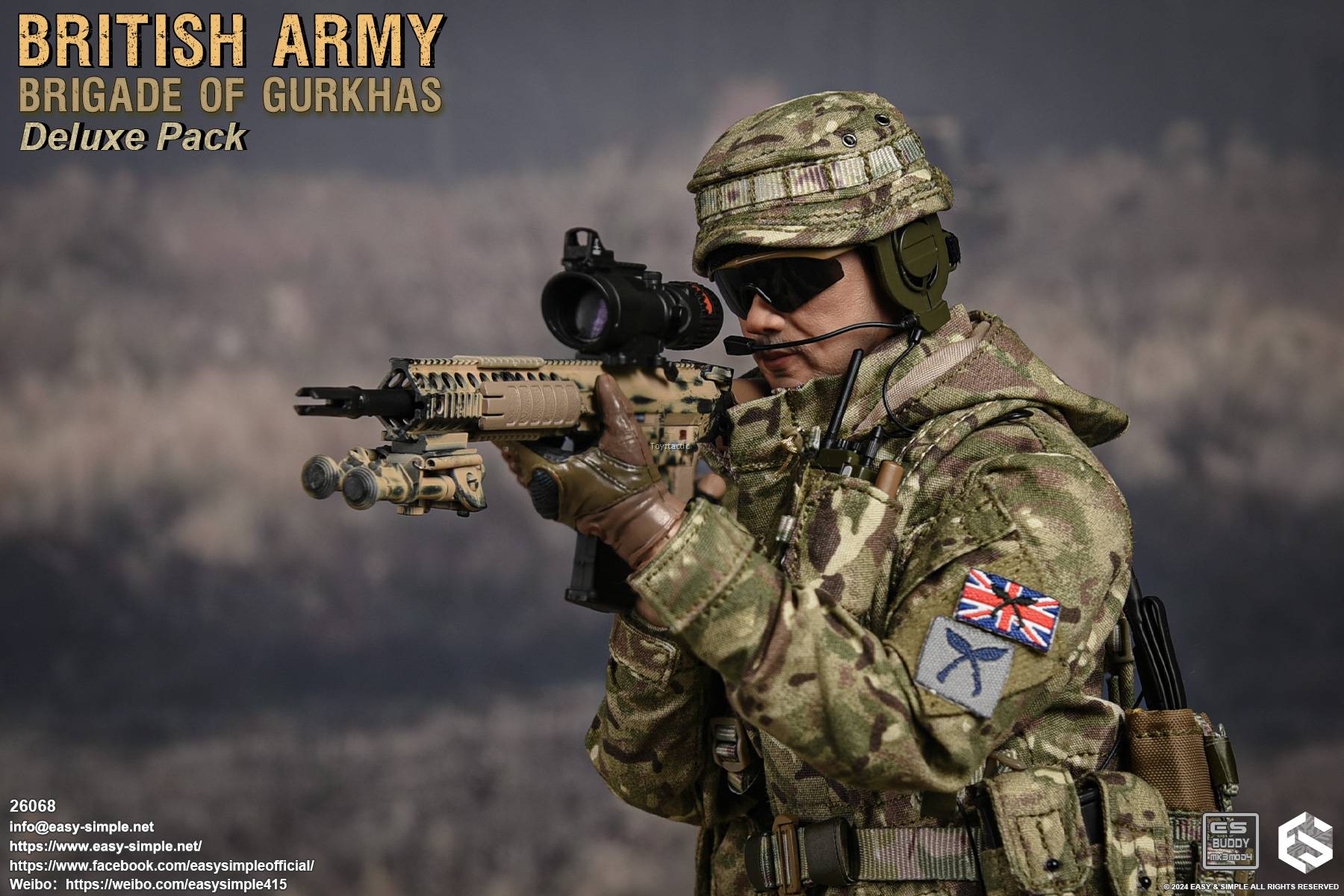 (PREORDER) EASY&SIMPLE 26068 1/6 British Army Brigade of Gurkhas Deluxe ...