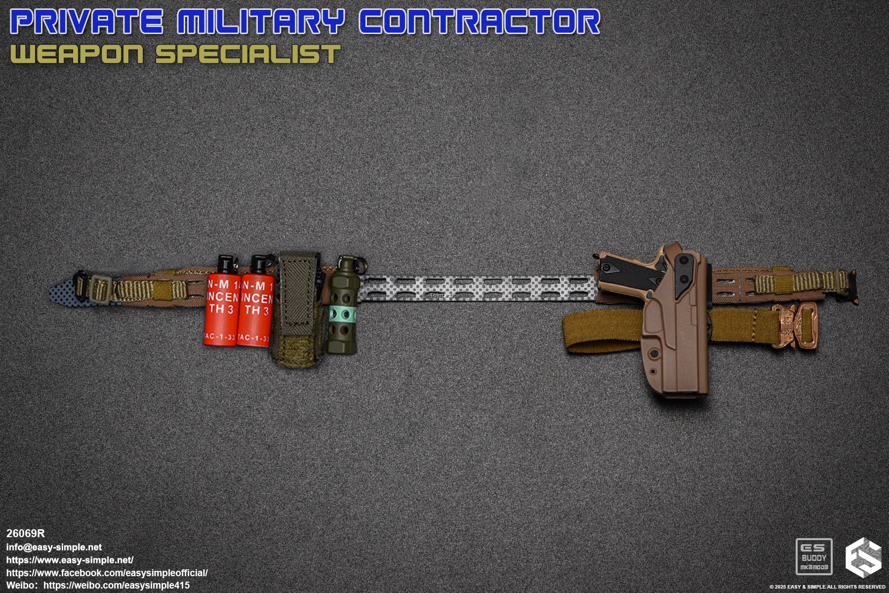 EASY&SIMPLE 26069R 1/6 Private Military Contractor Weapon Specialist