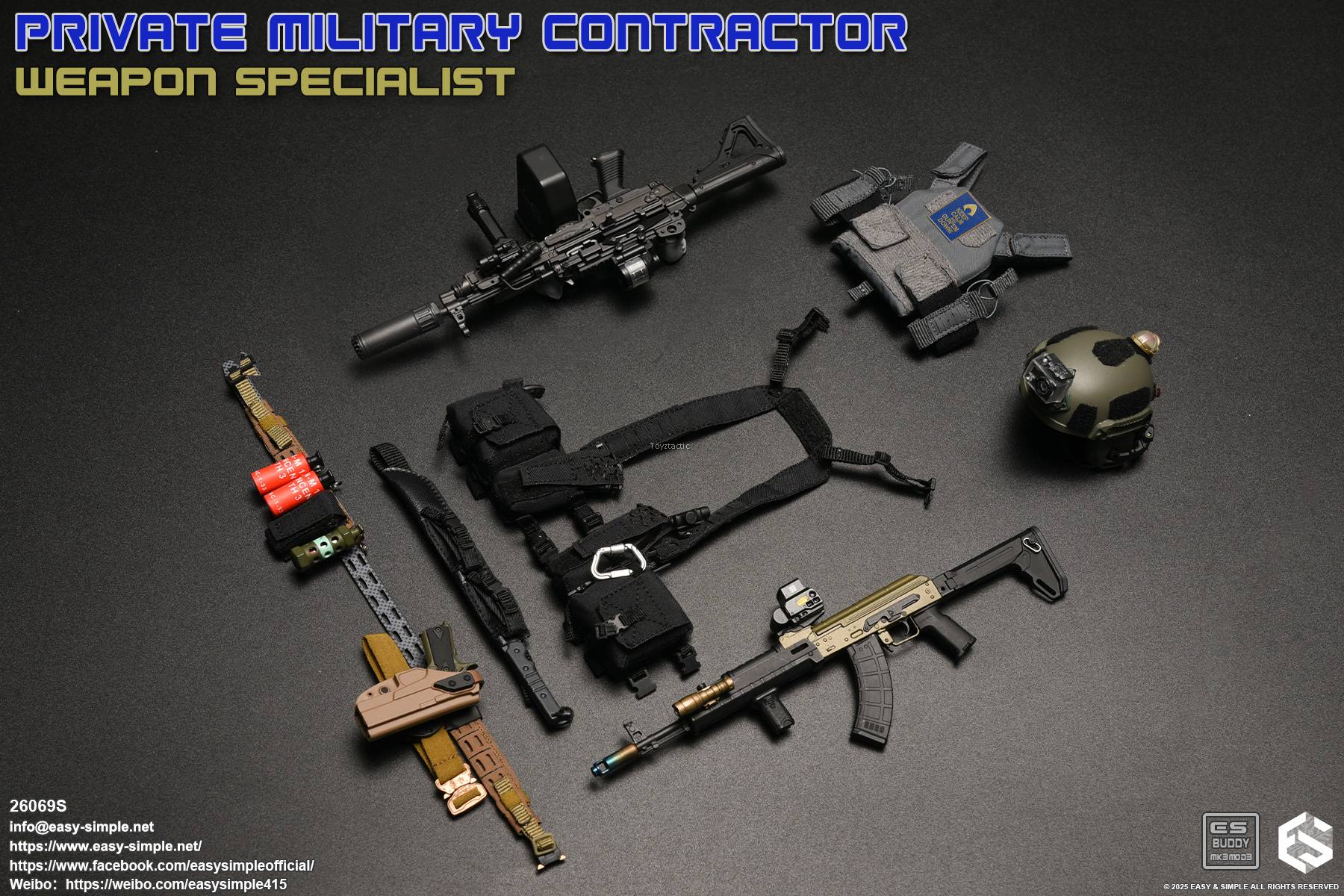 EASY&SIMPLE 26069S 1/6 Private Military Contractor Weapon Specialist