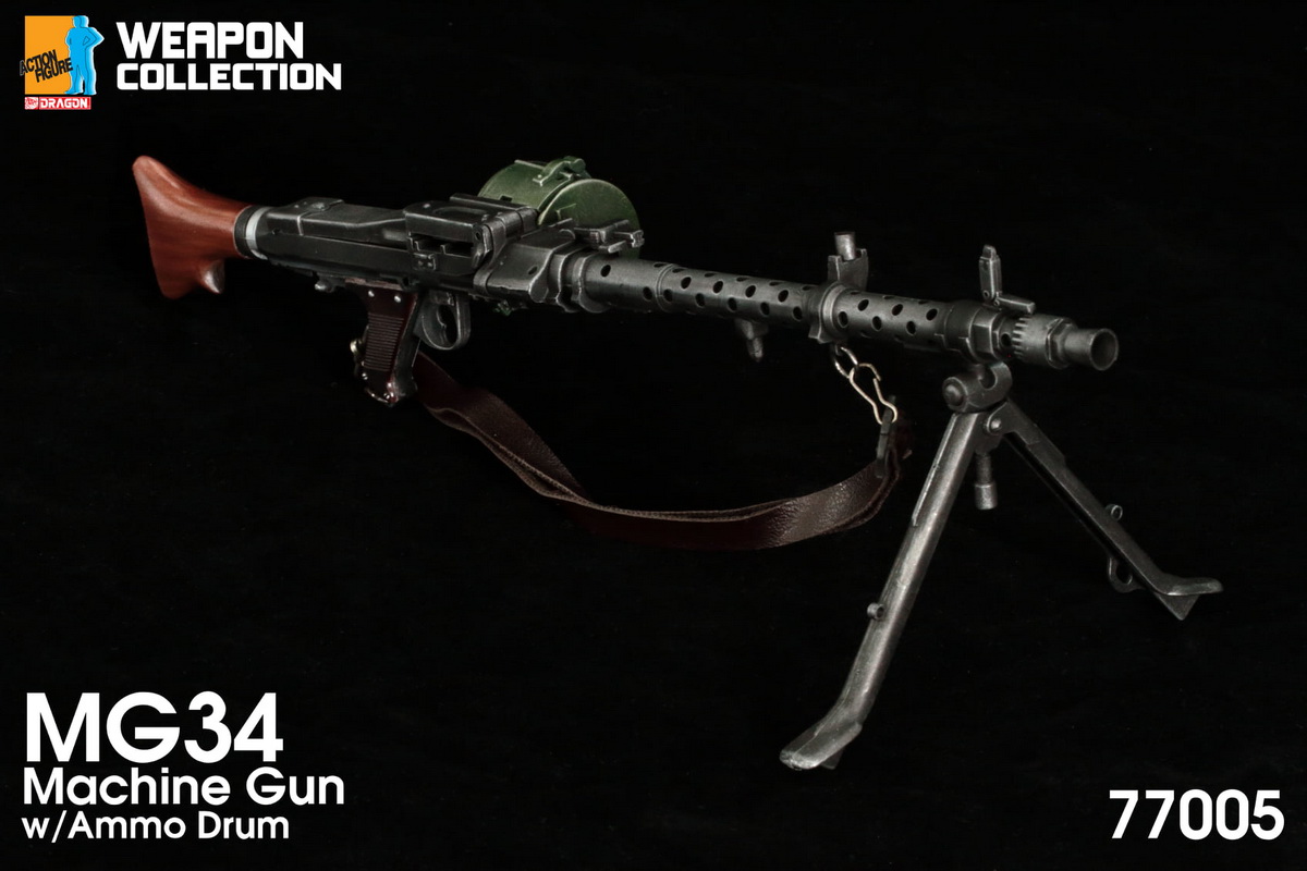 DML 77005 1/6 MG34 Machine Gun with Ammo Drum
