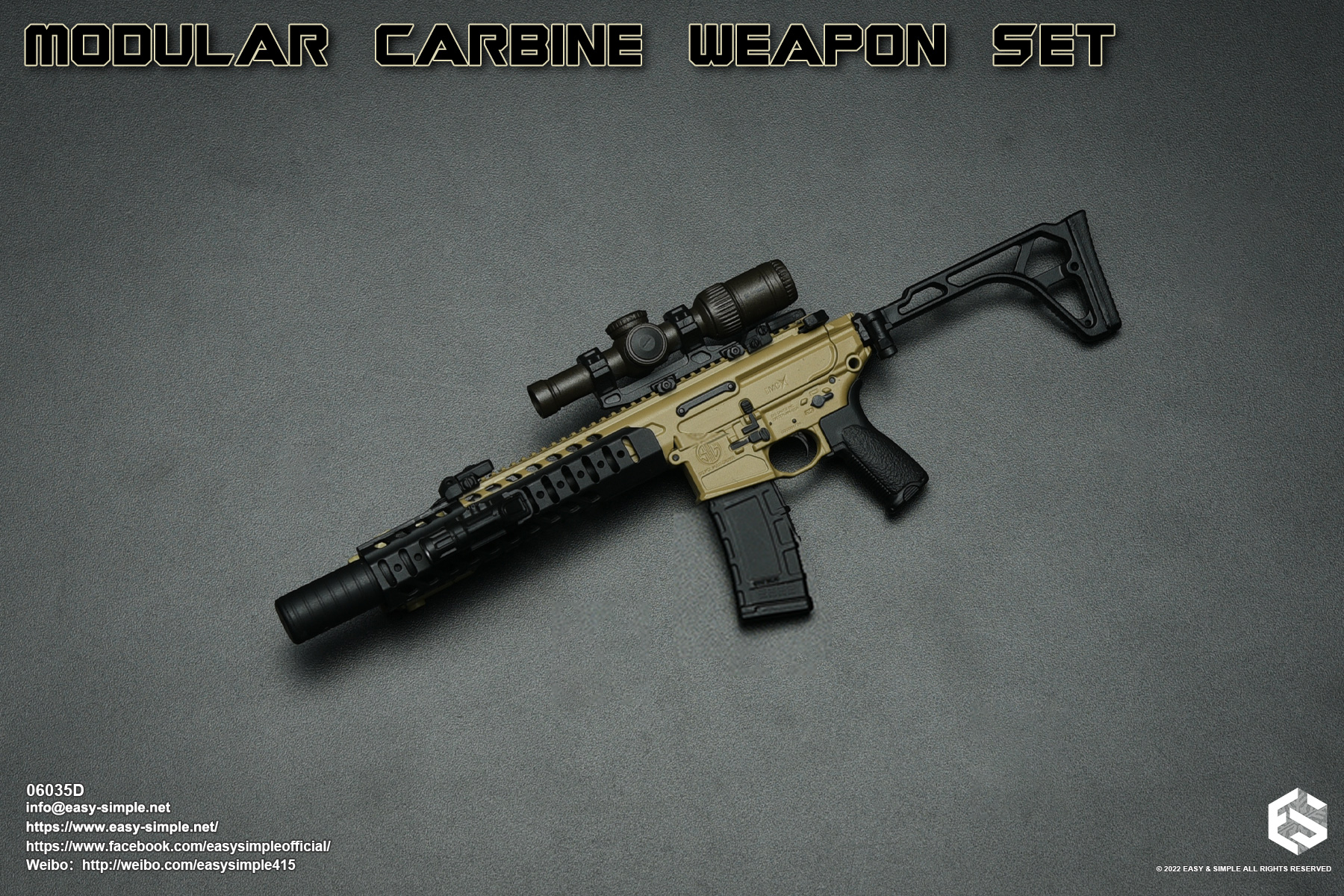 EASY&SIMPLE 06035 1/6 Modular Carbine Weapon Set - Type D
